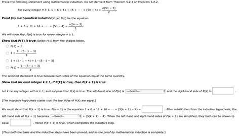 solved prove the following statement using mathematical