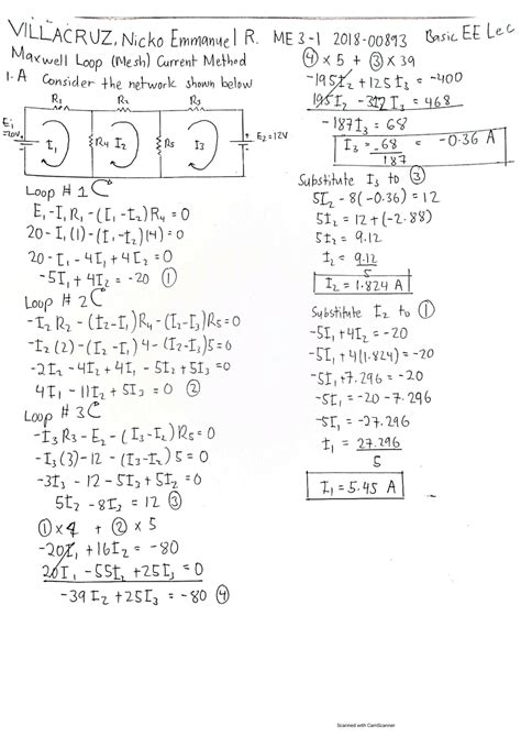 Solution Maxwell Mesh And Superposition Theorem Sample Problems