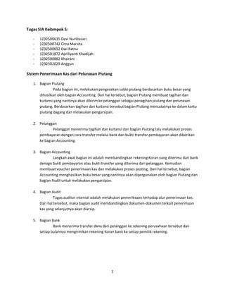 Sistem Penerimaan Kas Dari Pelunasan Piutang PDF