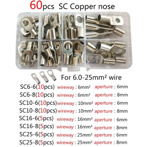 Sc Bare Terminals Lug Tinned Copper Tube Lug Ring Seal Battery Wire
