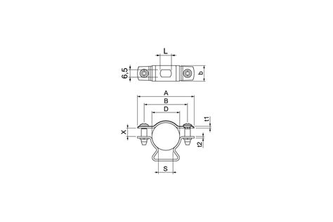 Дистанционная крепежная скоба Obo Bettermann D25 30 мм с продольным отверстием гальваническое