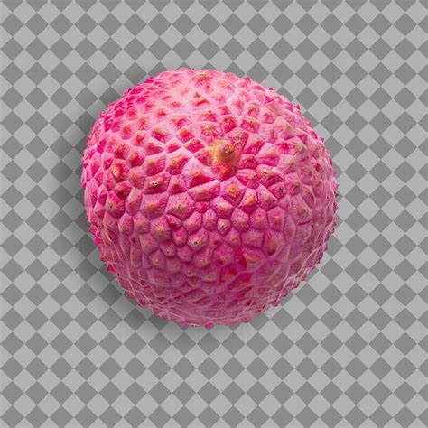 Lychee Fruit With Small Round Shape And Pink Color Sweet And Isolated