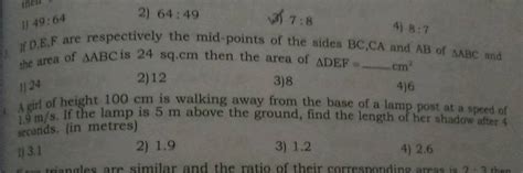 If Def Are Respectively The Mid Points Of The Sides Bcca And Ab Of Ab