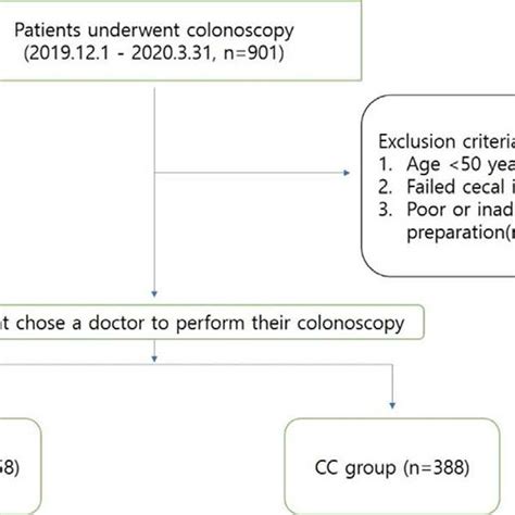 Flow Chart Of The Participants Cc Conventional Colonoscopy Cwp Download Scientific