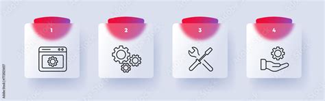 Setting Icon Set Gear Website Tuning Hand Proposal Mechanism