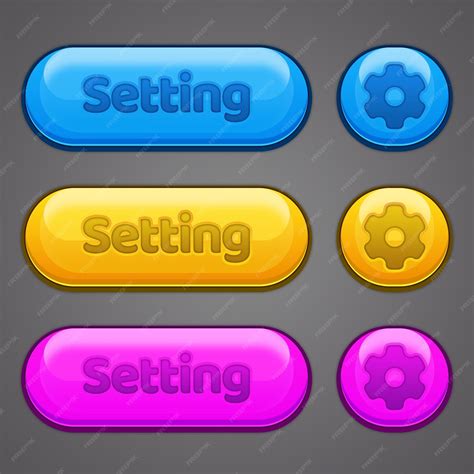 Premium Psd Modern Casual Game Ui Kit Design Game Ui Buttons Kit Psd