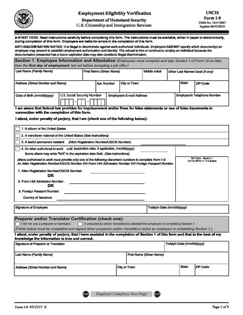 Irs Tax Form I 9 Pdf Printable Printable Forms Free Online