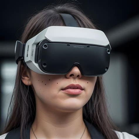 Premium Photo Person Wearing Futuristic High Tech Virtual Reality Glasses