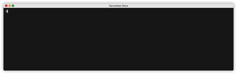 命令行设计规范 serverless devs docs