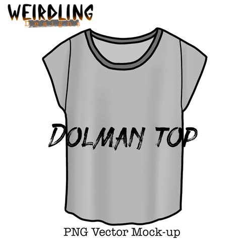 Dolman Shirt Vector Mockup Weirdling Designs