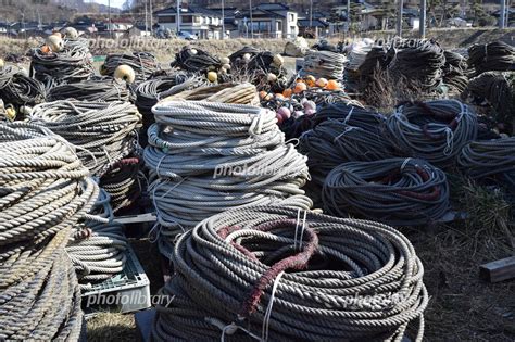 草むらと漁具 写真素材 5792180 フォトライブラリー photolibrary