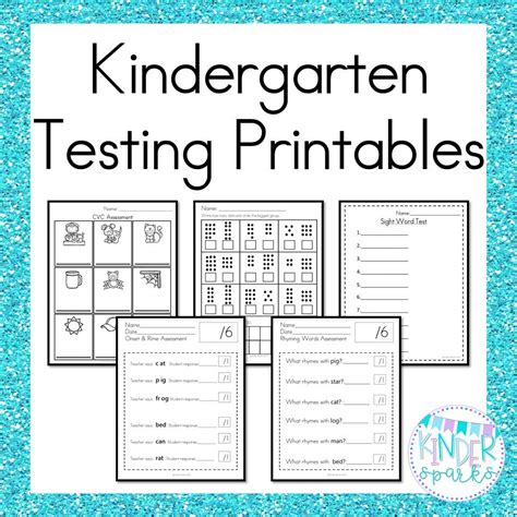 Kindergarten Test Printable