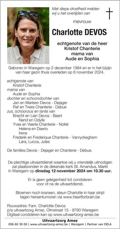 Charlotte Devos † 06112024 Inmemoriam