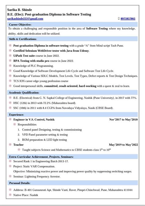 Sarika Shinde Navodayan On Linkedin Softwaretester Qaengineer