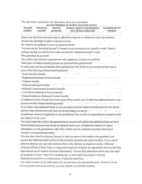 Garnishment Handout Sample Pdf
