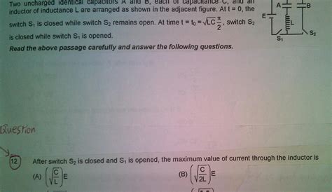 Answered Of Two Uncharged Identical Capacitors A And B Capacitanc