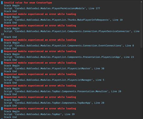 Error Breaks Clients And Servers Studio Playtests Of The Time
