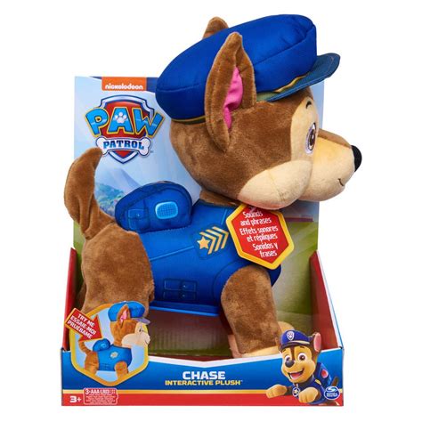 Paw Patrol Chase Plush Talking Interactive Soft Toy 30cm Tall For Ages 3