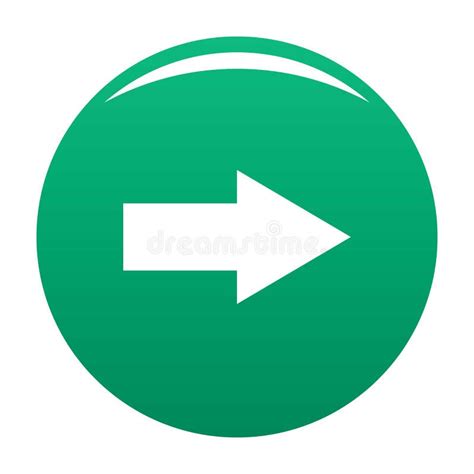 Verde Del Vector Del Icono De La Flecha Ilustración Del Vector