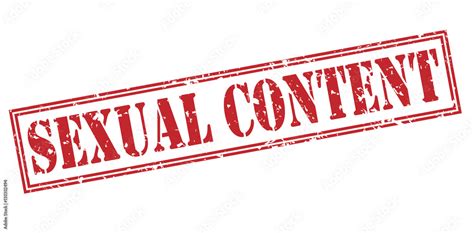 Sexual Content Red Stamp On White Background Stock Illustration Adobe Stock