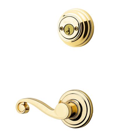 Kwikset Signature Lido Polished Brass Smartkey Double Cylinder Deadbolt