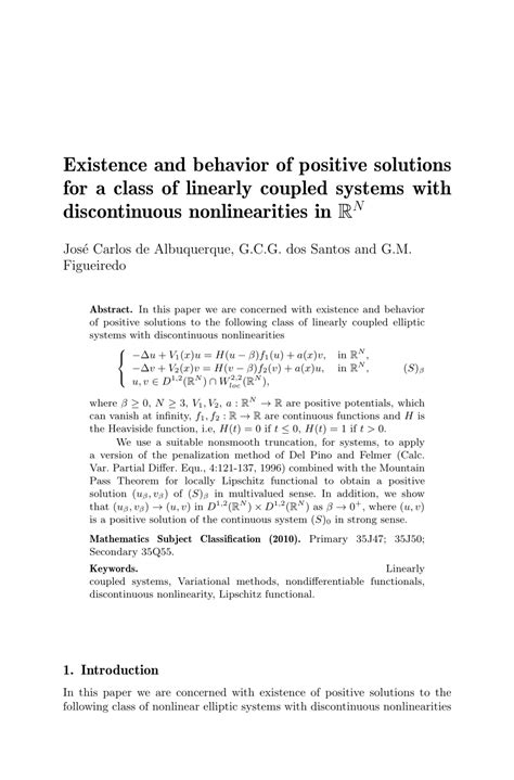 Pdf Existence And Behavior Of Positive Solutions For A Class Of