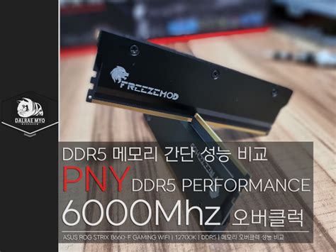 [pc] Pny Ddr5 4800 메모리 오버클럭 6000 Cl40 성능 비교 테스트 네이버 블로그