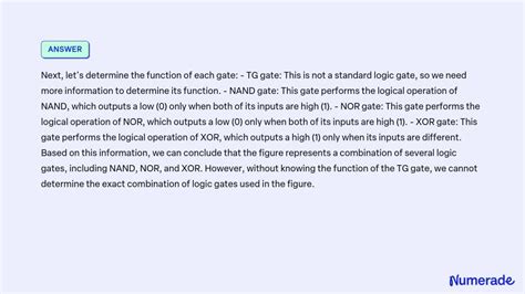 Solved Which Logic Gate The Below Figure Represents 4 Tg Nand Nor A Combination Of Several