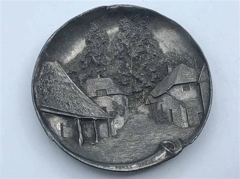 Antique Vintage Silver Plate Pin Dish Cockington Forge Torquay Antiques Arena