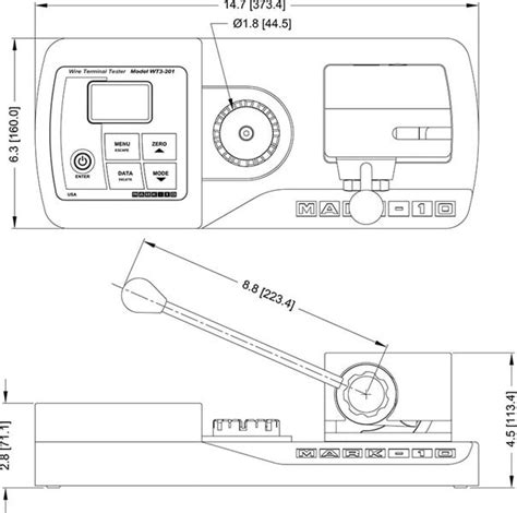 Mark 10 Wt3 201 Wire Crimp Terminal Pull Tester 200 Lb 100 Kg 1000