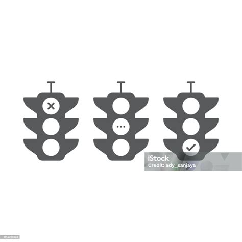 Verkeerslicht Vector Icon Concept Design Geïsoleerd Op Witte