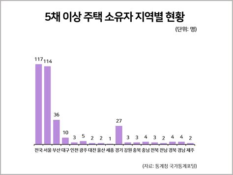 5채 이상 주택 소유자 지역별 현황 통계자료
