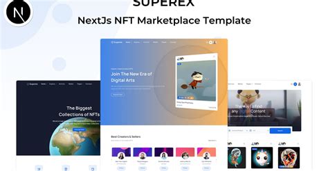 Superex Nextjs Nft Marketplace Site Templates Landing Page