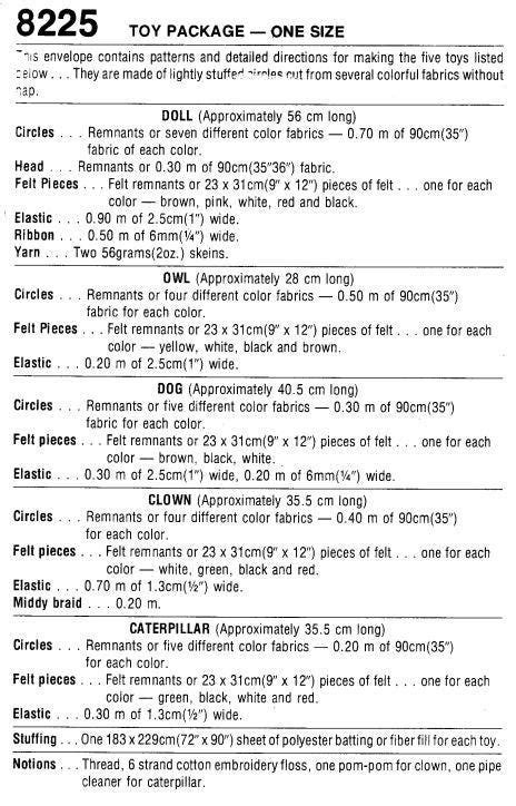 Simplicity Craft Toy 8225 Pdf Sewing Pattern Etsy
