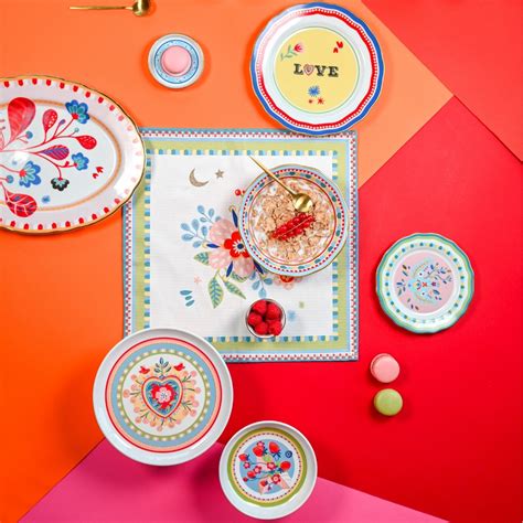 Baci Milano Mamma Mia Kuş Desenli Tatlı Tabağı 16 Cm Mutfak Sofra Ve