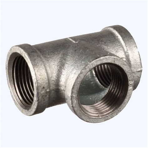 Galvanised Threaded Equal Tee Industrial Valves And Steel Suppliers