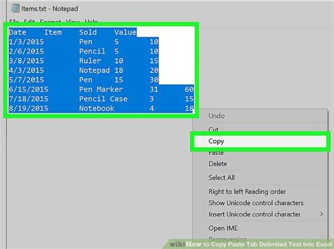 How To Copy Paste Tab Delimited Text Into Excel 10 Steps