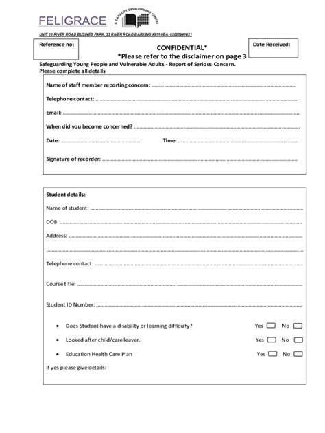 Fillable Online Safeguarding Students Sc1 Form Amdnt Fax Email Print