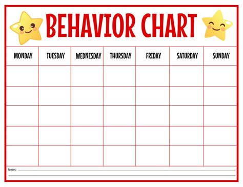 Behavior Sticker Chart Printable Printablebehaviorchart Behaviorchart Net