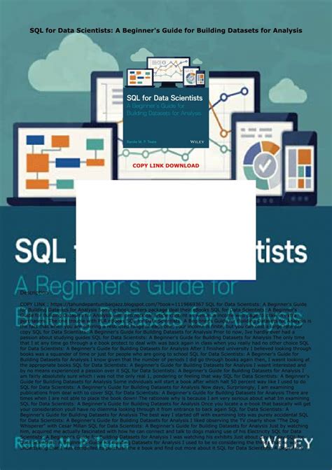 Downloadpdf Sql For Data Scientists A Beginners Guide For Building