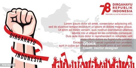 8월 17일 인도네시아 해피 독립 기념일 배너 인사말 카드 배경 벡터입니다 Dirgahayu Republik 인도네시아 8월에 대한 스톡 벡터 아트 및 기타 이미지 Istock