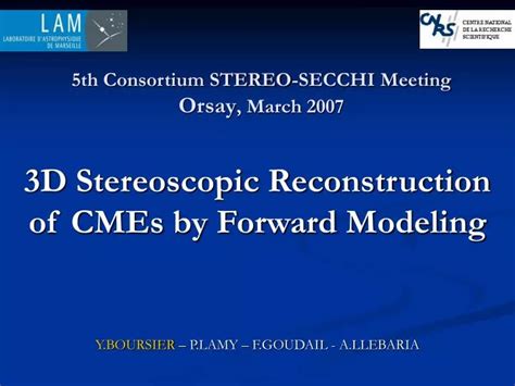 Ppt 3d Stereoscopic Reconstruction Of Cmes By Forward Modeling Powerpoint Presentation Id