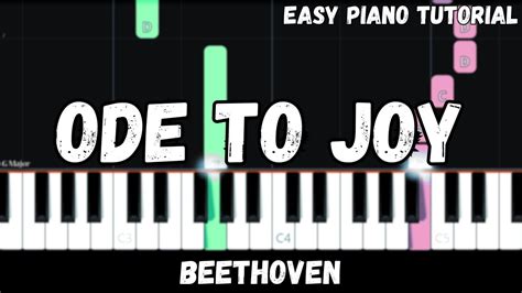 Beethoven Ode To Joy Easy Piano Tutorial Youtube