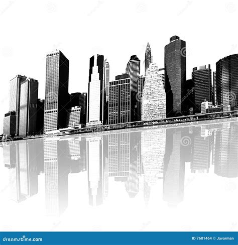 Paisaje Urbano Siluetas De Rascacielos Stock de ilustración Ilustración de azotea suelo