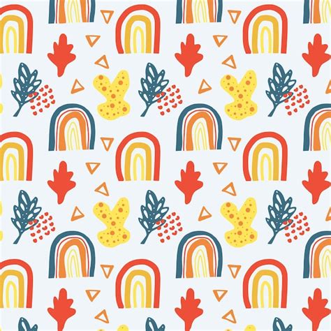 Premium Vector A Cute Modern Abstract Curve Organic Shape Seamless Pattern