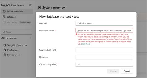 solved error creating shortcut access to external kusto d microsoft fabric community