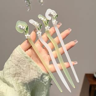 铃兰花发簪古风簪子简约现代日常盘发复古发钗女汉服发饰旗袍配饰 阿里巴巴