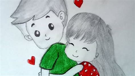 How To Draw A Brother And Sister Hugging Each Other Step By Step Youtube