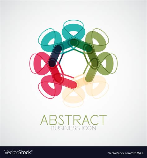 Symmetric Abstract Geometric Shape Royalty Free Vector Image