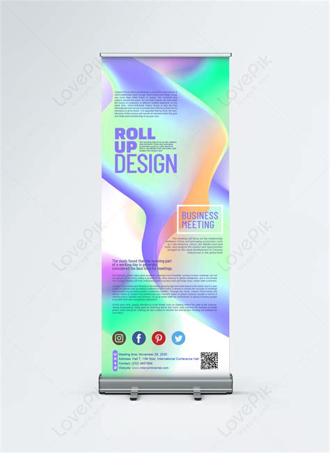그라데이션 컬러 비즈니스 롤 배너 디자인 이미지 사진 465391312 무료 다운로드